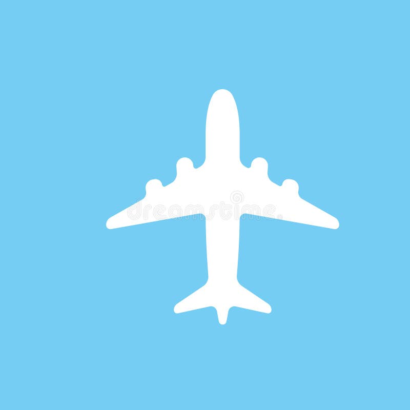 Sticker Airplane Blue Illustration Stock Illustrations – 747 Sticker ...