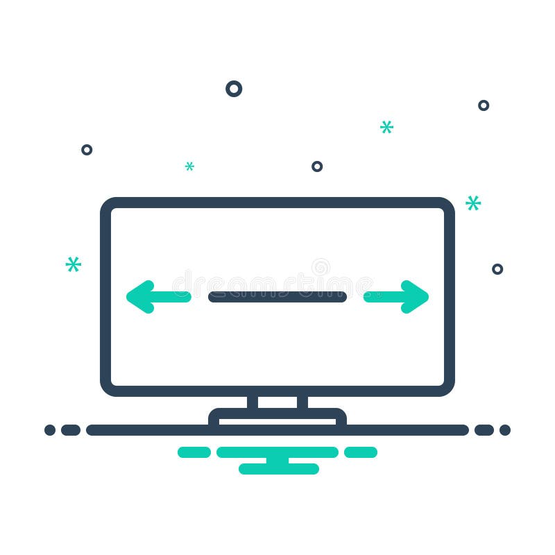 Mix Icon for Widescreen, Broad and Extensive Stock Vector ...