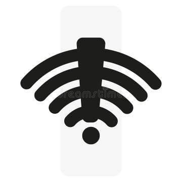 Icon with Wifi Icon Exclamation Mark. Vector Illustration Stock Vector ...