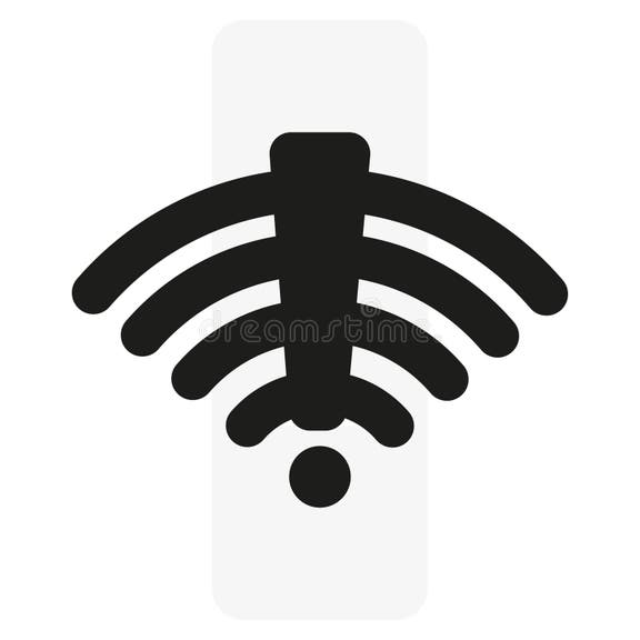 Icon with Wifi Icon Exclamation Mark. Vector Illustration Stock Vector ...