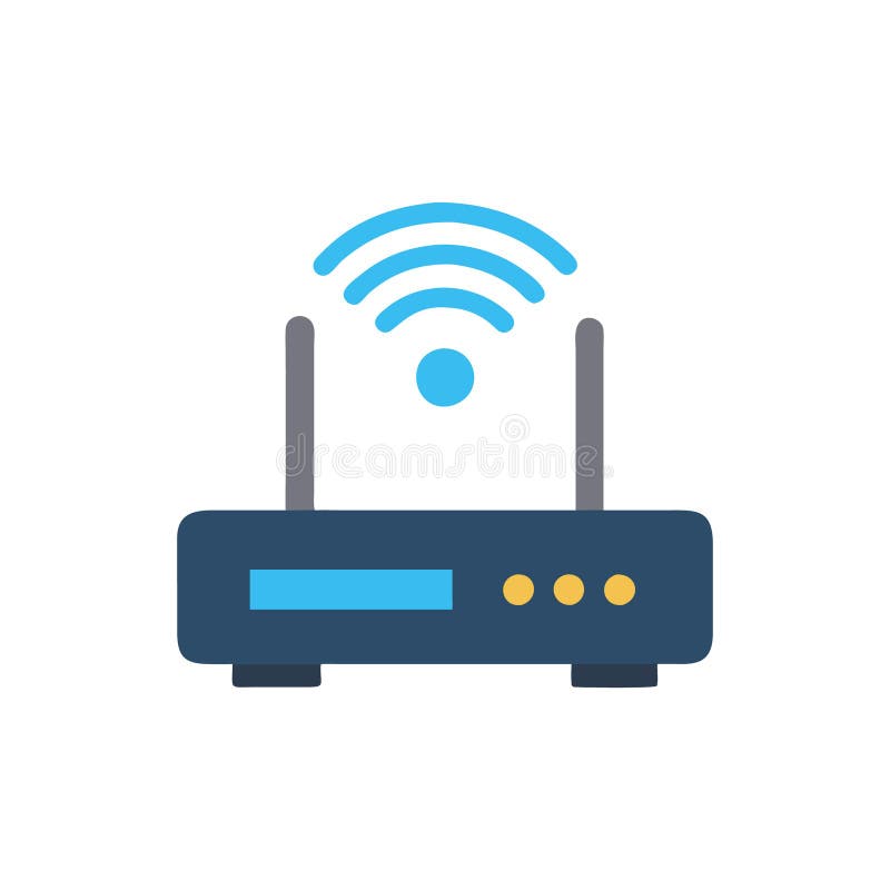 Icon of WiFi Router for Fast Internet Stock Illustration - Illustration ...