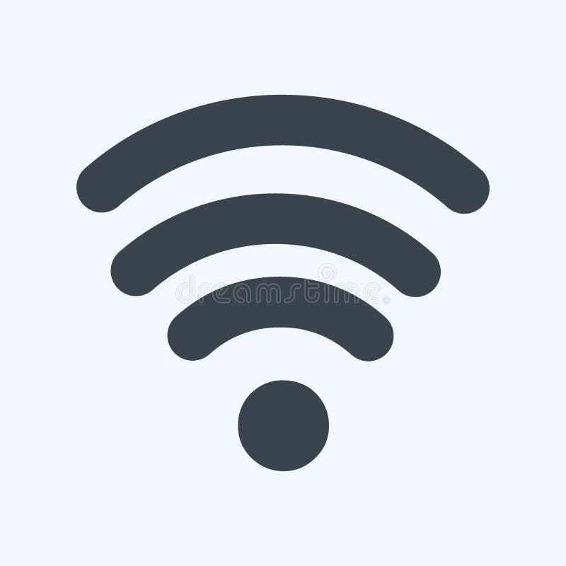 Icon Wifi. Suitable for Mobile Apps Symbol. Glyph Style. Simple Design ...