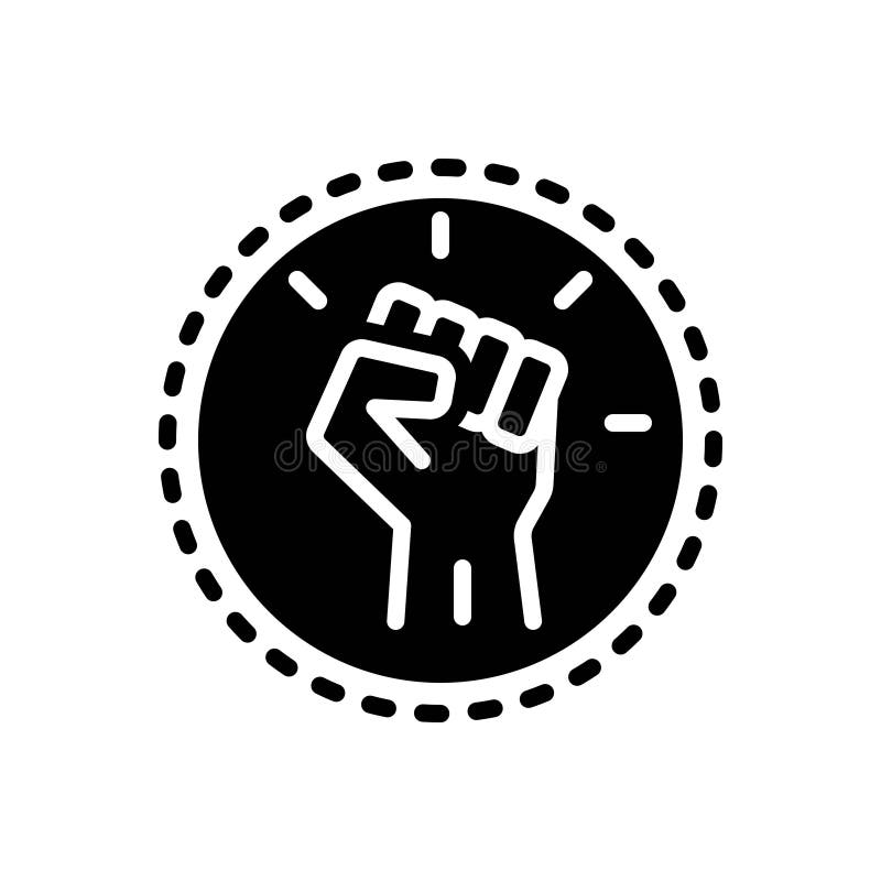 Black Solid Icon for Will, Desire and Willpower Stock Vector ...