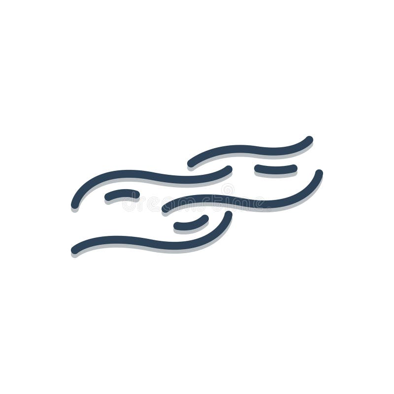 Color Illustration Icon for Wind, Air and Land Stock Vector ...