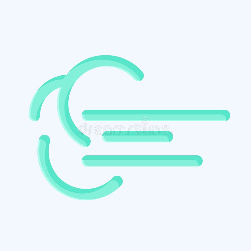 Icon Wind Resistant. Suitable for Sportswear Symbol. Flat Style. Simple ...