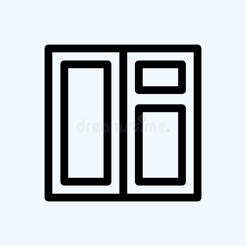 Icon Window. Suitable for Building Symbol. Line Style. Simple Design ...