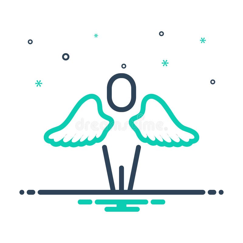 Mix Icon for Angels, Apostle and Heaven Stock Vector - Illustration of ...