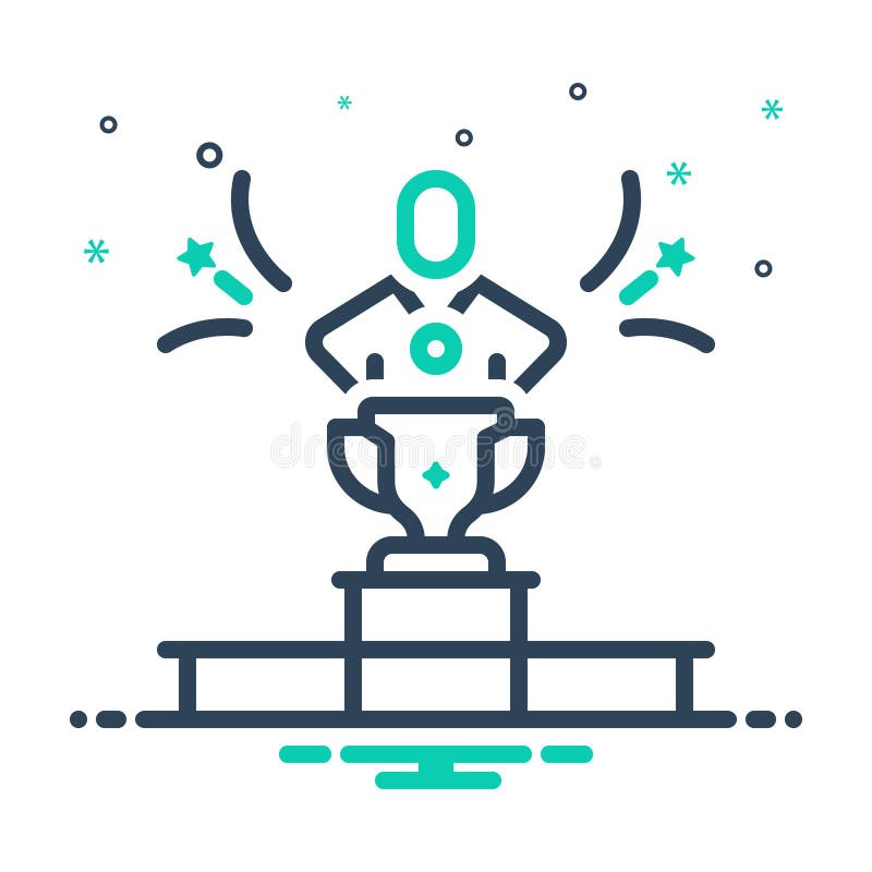 Mix Icon for Winner, Reward and Trophy Stock Illustration ...