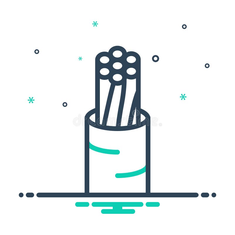 Mix Icon for Cable, Electrical and Circuit Stock Illustration ...