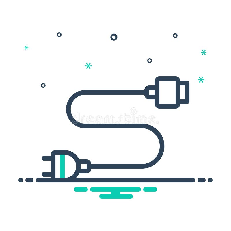 Mix Icon for Wired, Cable and Power Stock Illustration - Illustration ...