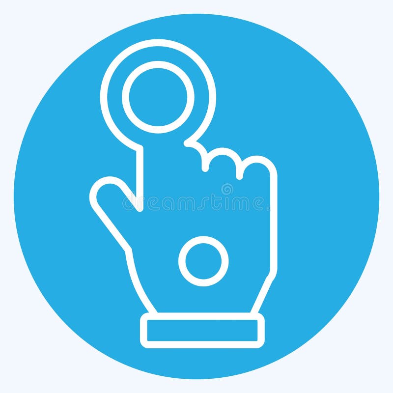 Icon Wired Glove. Related To 3D Visualization Symbol. Blue Eyes Style ...