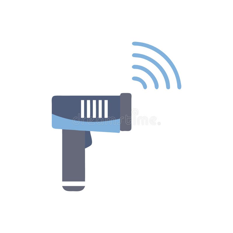Icon of Wireless Barcode Scanner for Inventory Stock Illustration ...