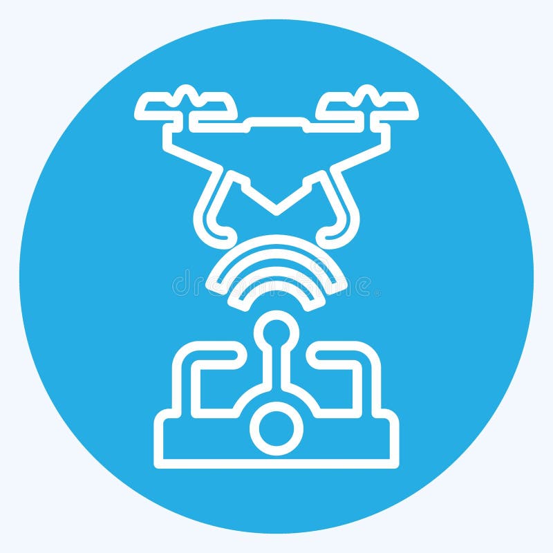 Icon Wireless Control. Related To Drone Symbol. Blue Eyes Style. Simple ...