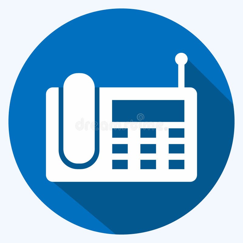 Icon Wireless Landline Phone - Long Shadow Style,Simple Illustration ... Icon Wireless Landline Phone - Long Shadow Style,Simple Illustration ...