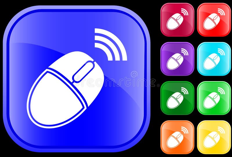Icon of wireless mouse stock vector. Illustration of icon - 5108613