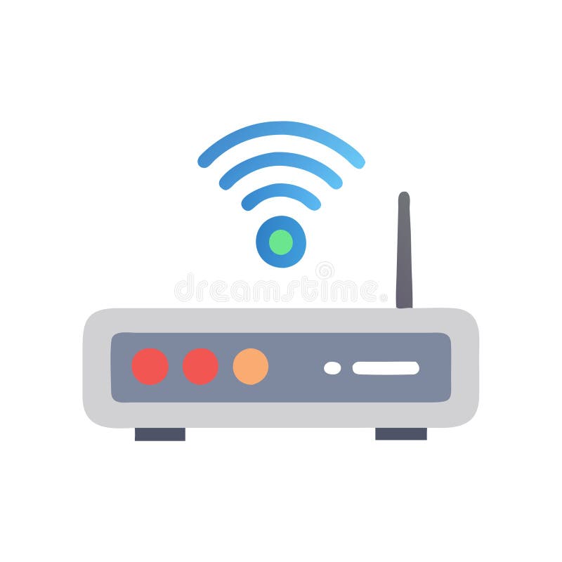 Icon for Wireless Routers and Technology Stock Vector - Illustration of ...
