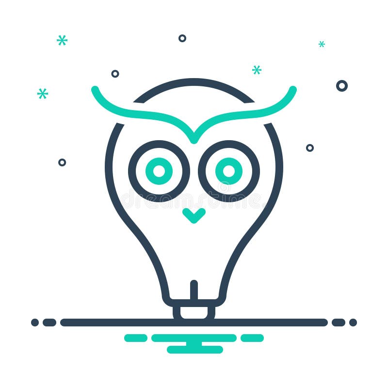 Mix Icon for Wise, Intelligent and Bird Stock Vector - Illustration of ...