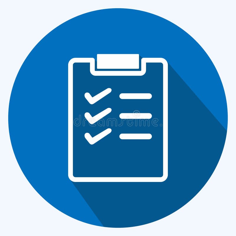 Icon Wish List. Suitable for Business Symbol. Long Shadow Style. Simple ...