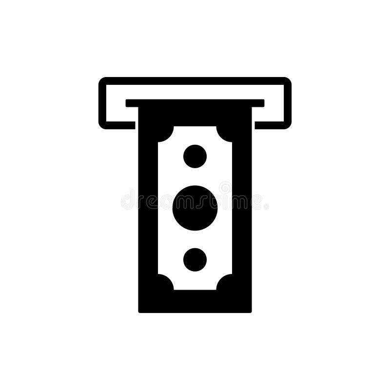 Icon Withdrawing Money from Atm Vector Stock Vector - Illustration of ...
