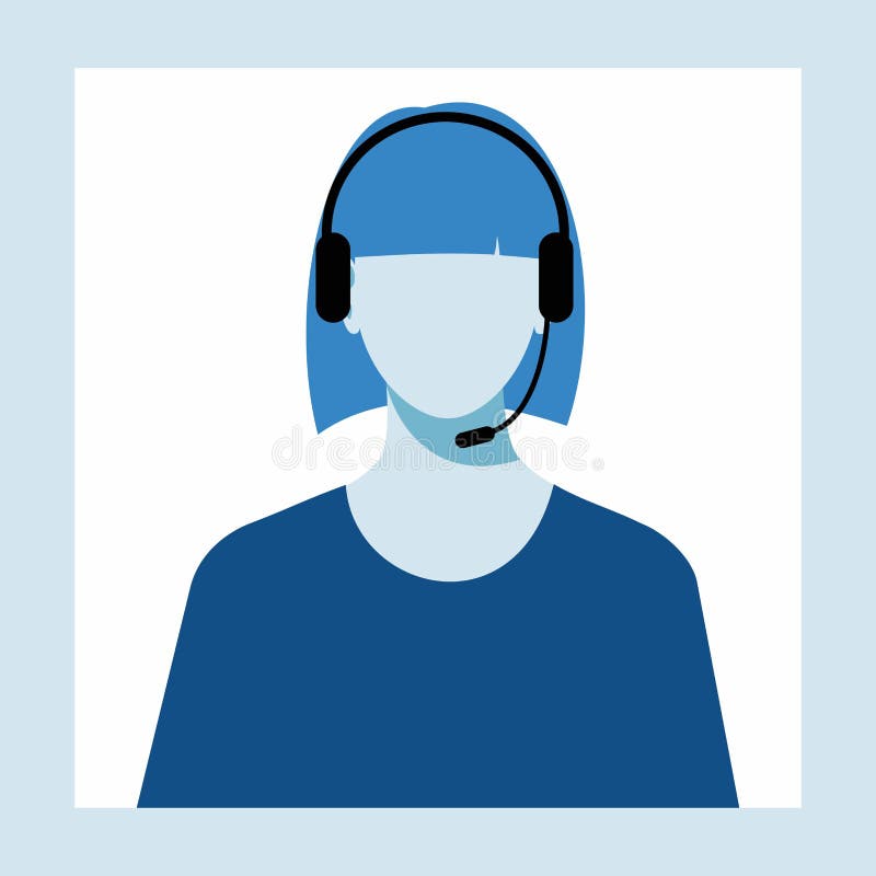 Icon of a Man and a Woman with a Headset from the Technical Support ...