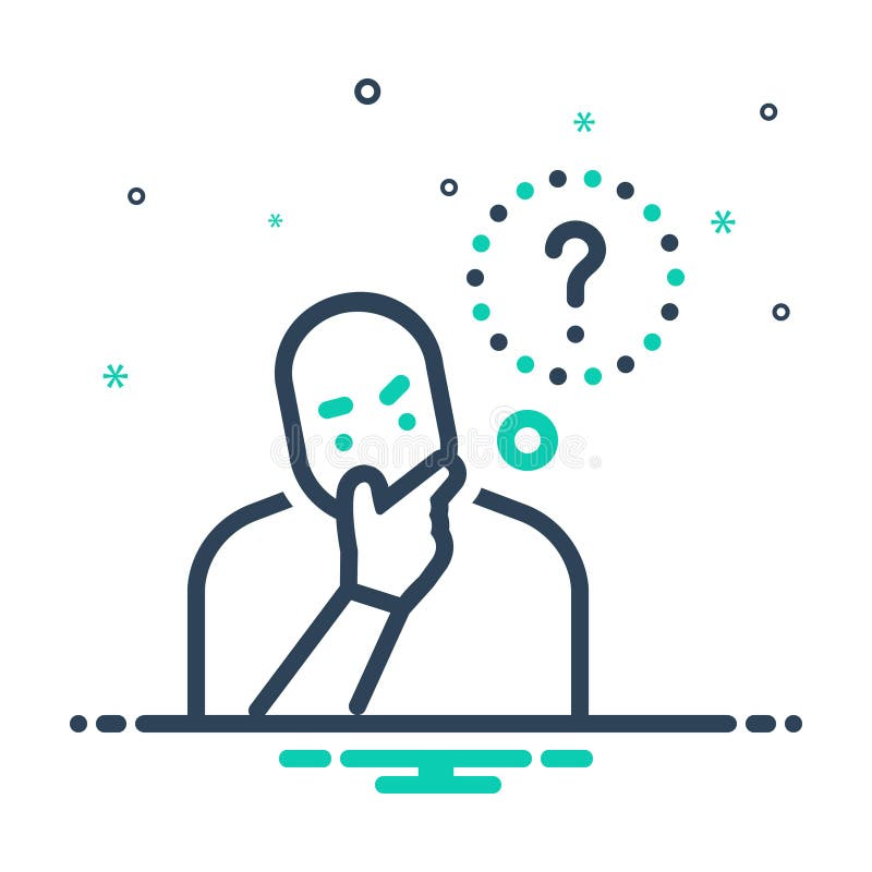 Mix Icon for Wonder, Confusion and Doubt Stock Illustration ...