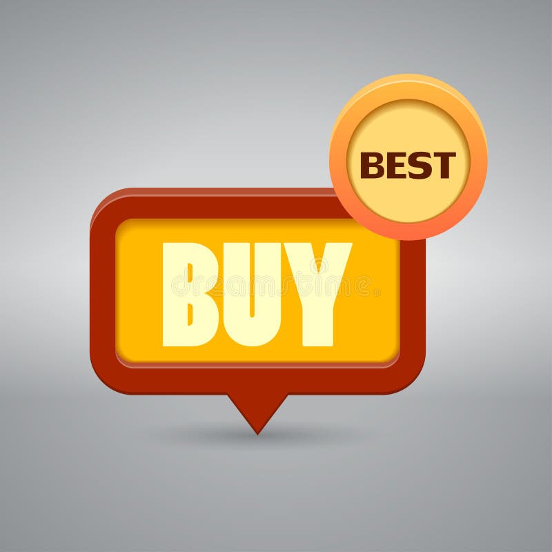 Icon with the Word Buy on Gray Background Stock Illustration ...