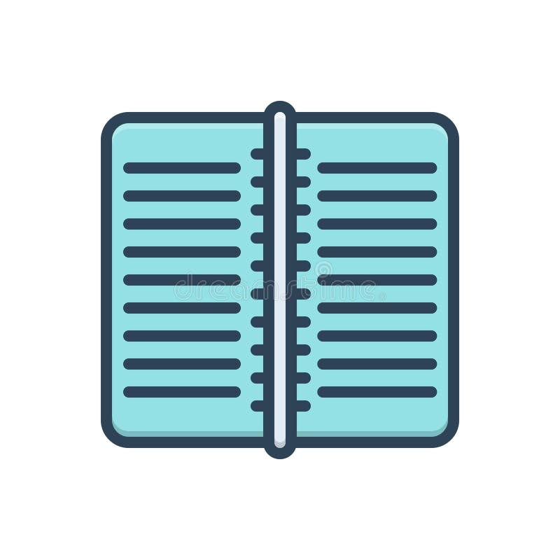 Color Illustration Icon for Work Book, Publication and Page Stock ...