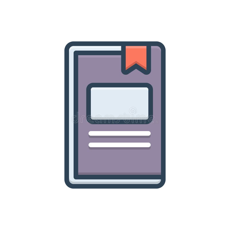 Color Illustration Icon for Work Book, Publication and Textbook Stock ...