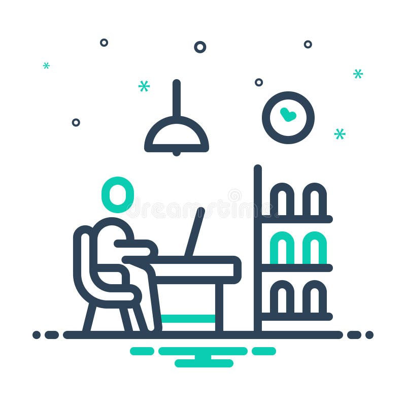 Mix Icon for Work, Performance and Employee Stock Vector - Illustration ...