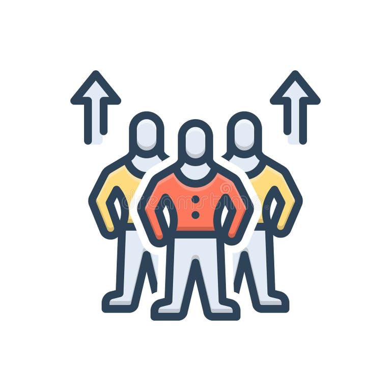 Color Illustration Icon for Workforce, Teamwork and Staff Stock Vector ...