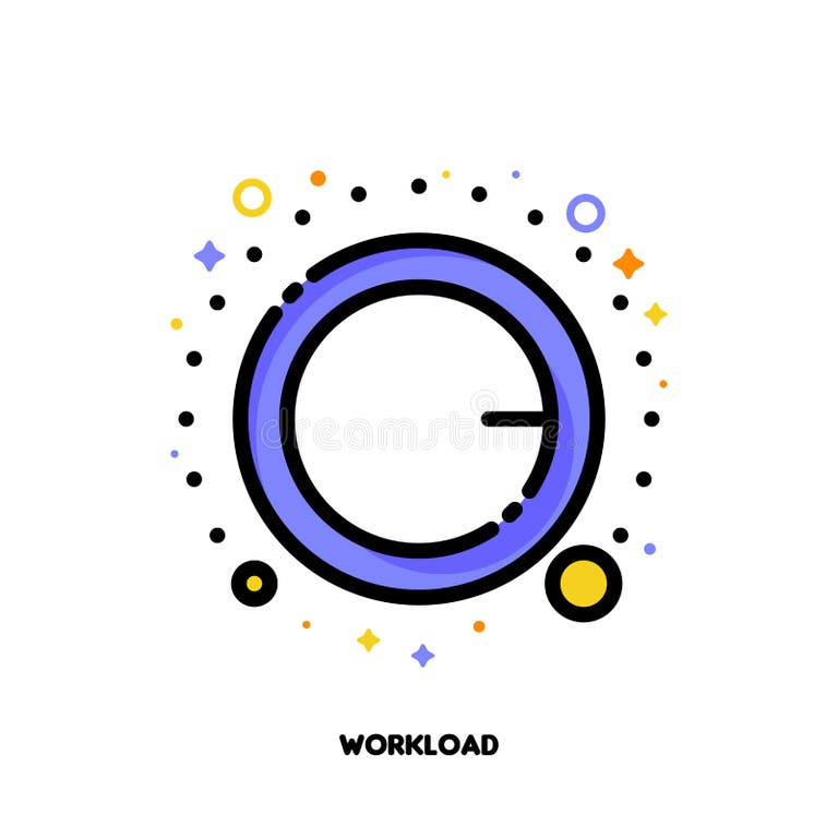 Icon of Workload Control Button Knob for Time Management or Work ...