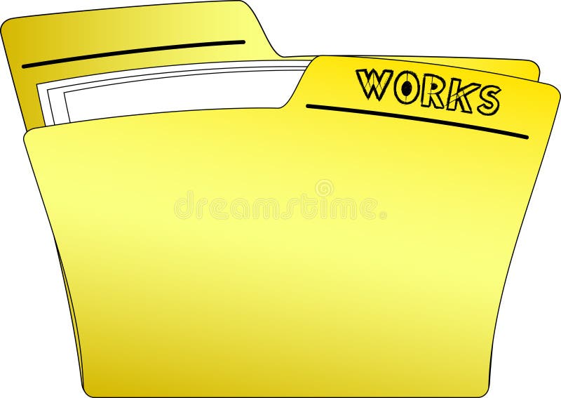 Icon Works Folder - Vector stock vector. Illustration of business ...