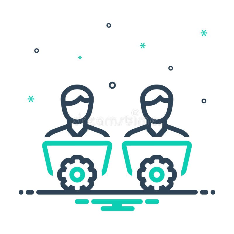 Mix Icon for Works, Process and Procedure Stock Vector - Illustration ...