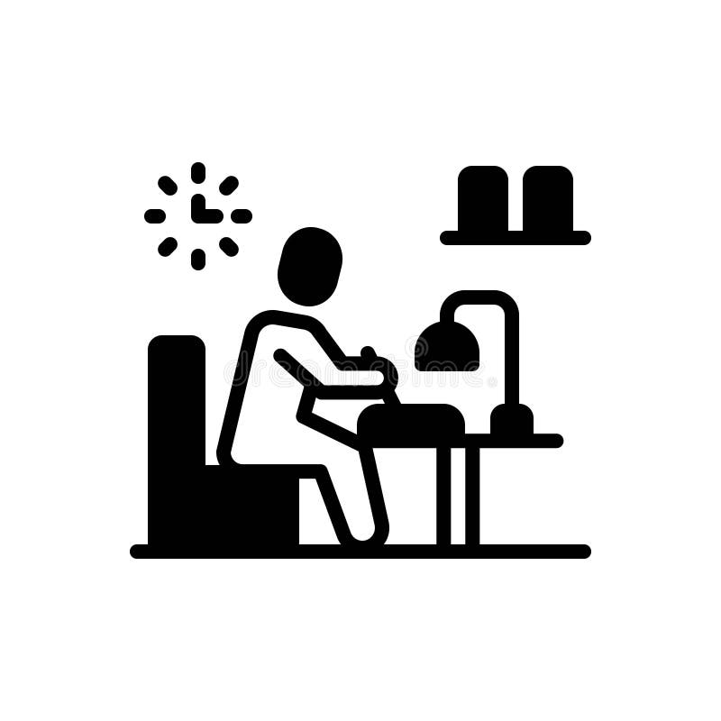 Black Solid Icon for Writer, Essayist and Poet Stock Vector ...