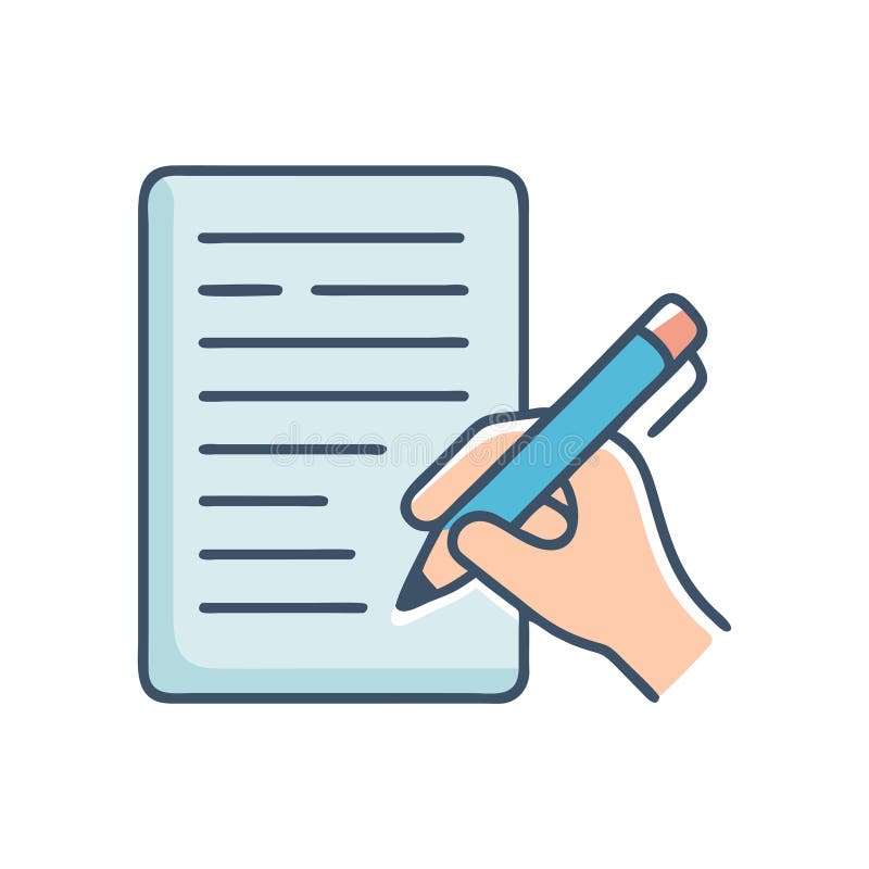 Icon for Writing Exercises stock vector. Illustration of education ...