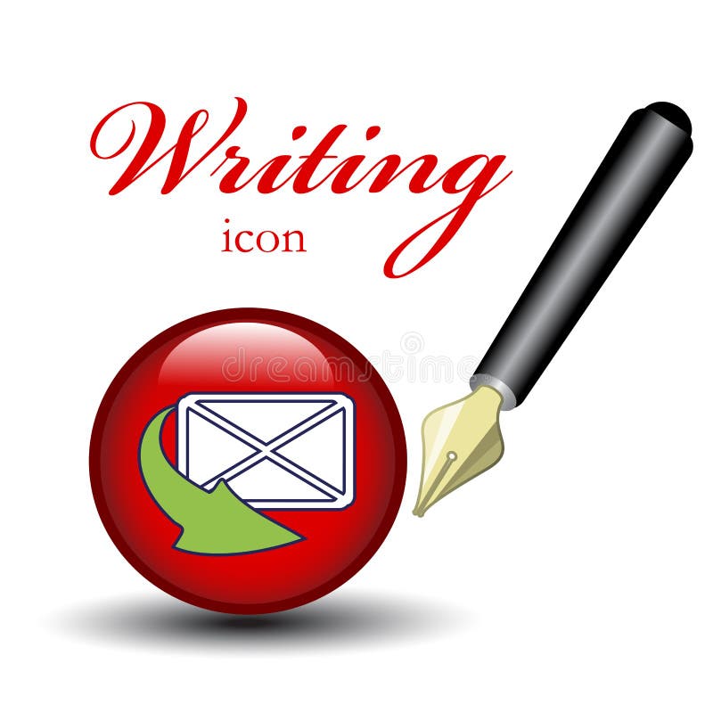 Icon for writing message stock vector. Illustration of drawing - 22468401
