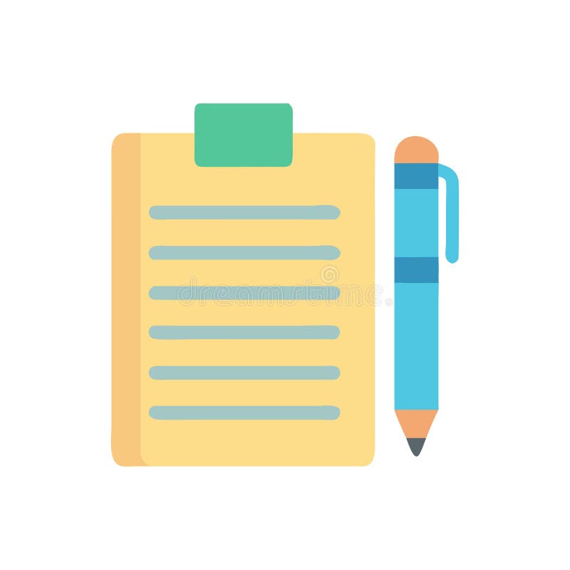 Icon for Writing Pads and Study Resources Stock Vector - Illustration ...