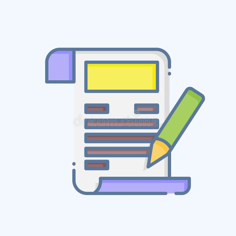 Icon Writing. Related To Communication Symbol. Doodle Style. Simple ...