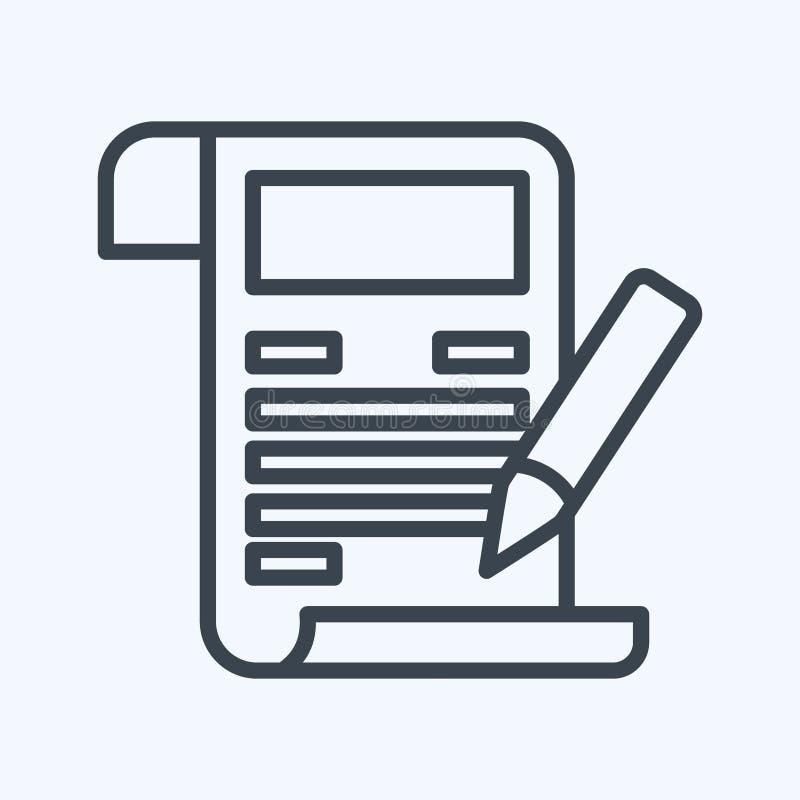 Icon Writing. Related To Communication Symbol. Line Style. Simple ...