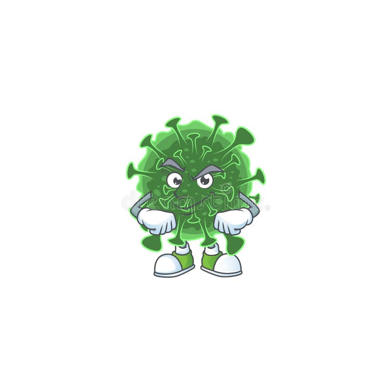 An Icon of Wuhan Coronavirus Mascot Design with Confident Gesture Stock ...