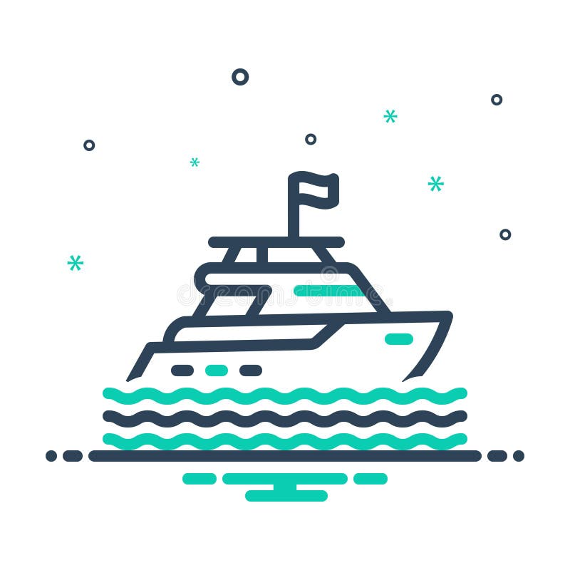 Mix Icon for Yacht, Sailboat and Boat Stock Vector - Illustration of ...