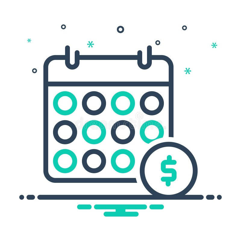 Mix Icon for Yearly, Annual and Every Year Stock Illustration ...