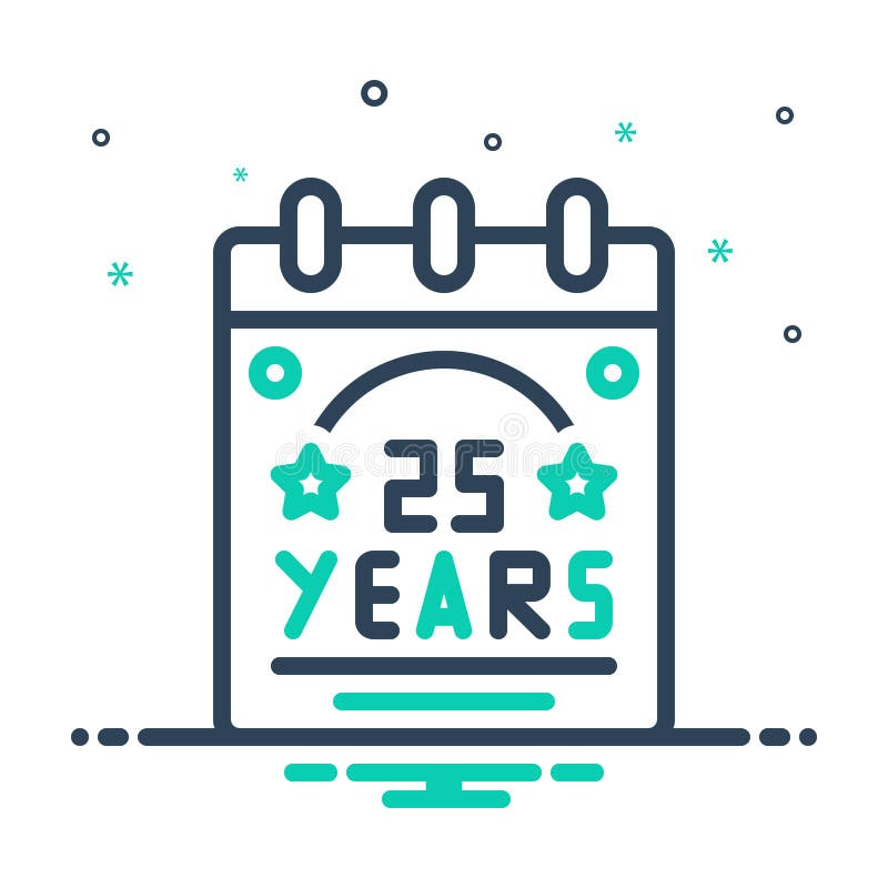 Mix Icon for Years, Calendar and Date Stock Illustration - Illustration ...