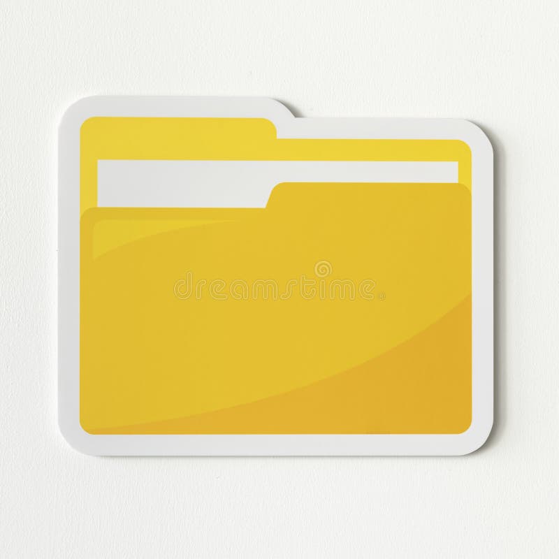 Icon of Yellow Paper Camera Folder Stock Photo - Image of ...