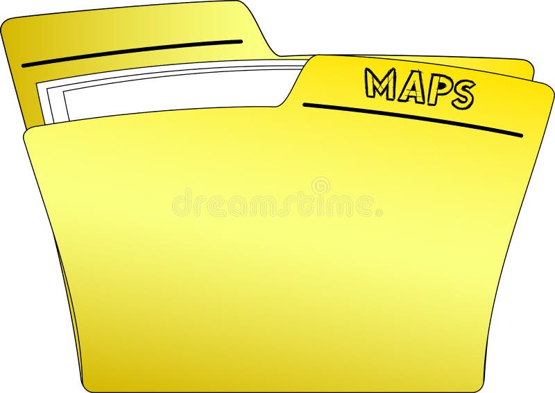 Icon Maps Folder - Vector stock vector. Illustration of symbol - 110718866
