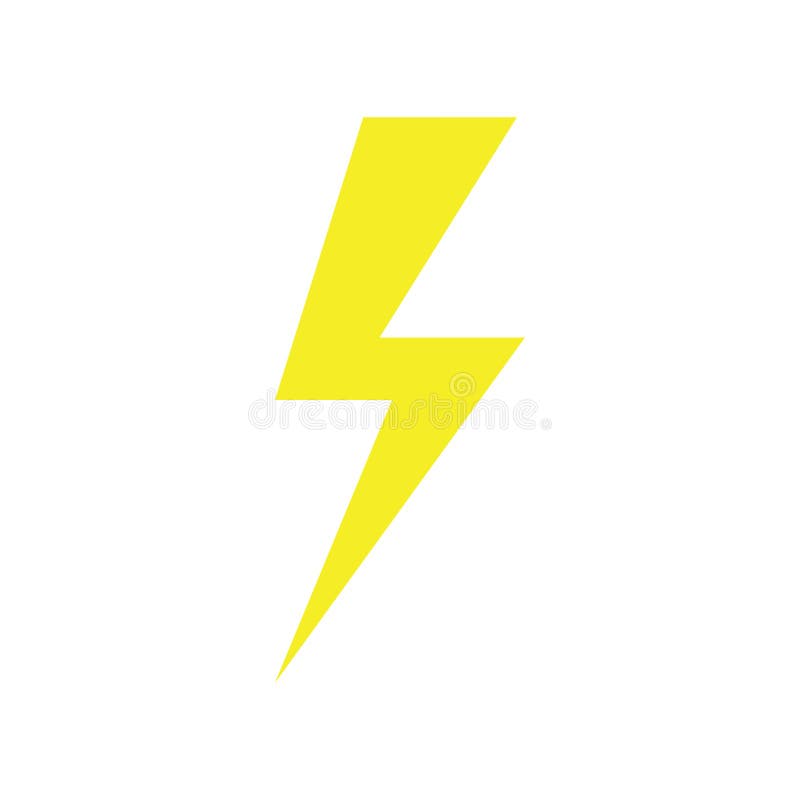 Icon of Yellow Lightning. Vector Illustration Eps 10 Stock Illustration ...