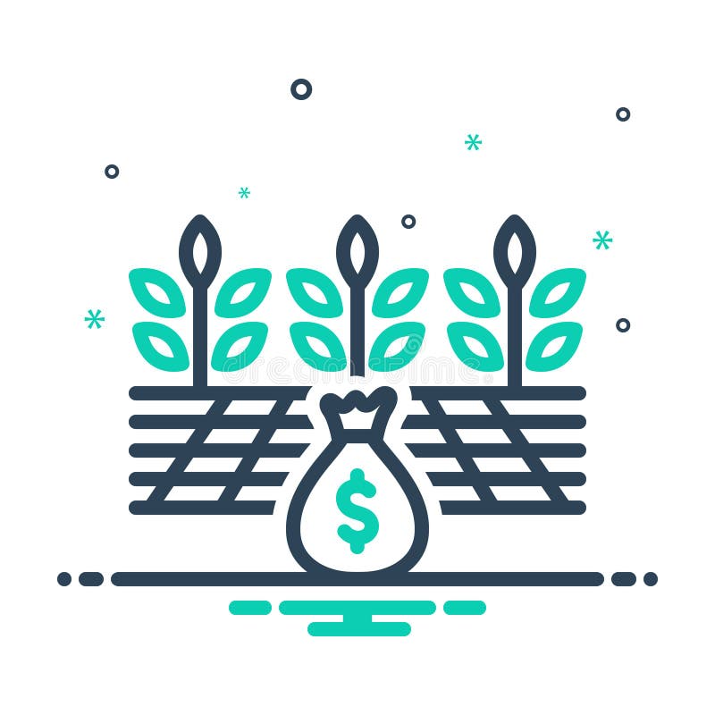 Mix Icon for Yield, Profit and Advantage Stock Vector - Illustration of ...