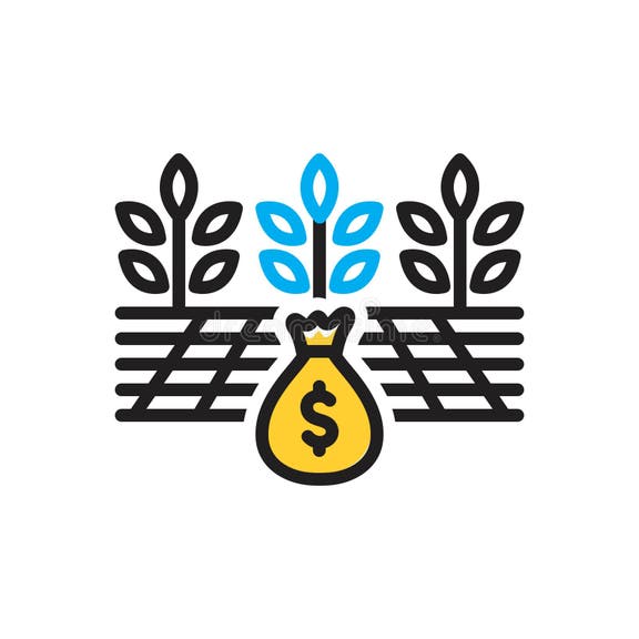 Multi Color Icon for Yield, Profit and Crop Stock Vector - Illustration ...