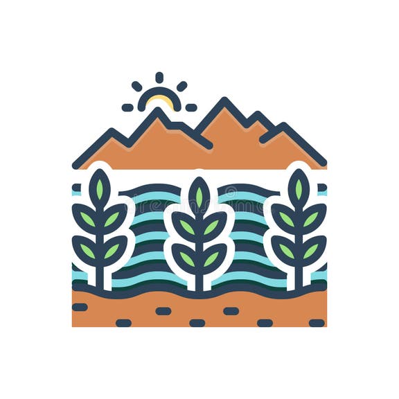 Color Illustration Icon for Yields, Crop and Harvest Stock Vector ...