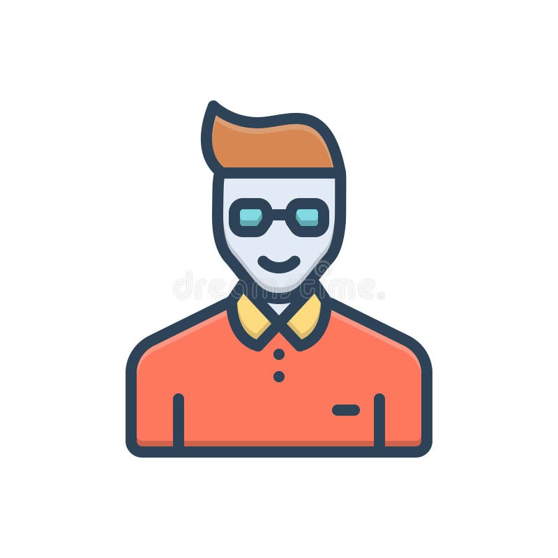 Color Illustration Icon for Young, Youthful and Teenage Stock ...